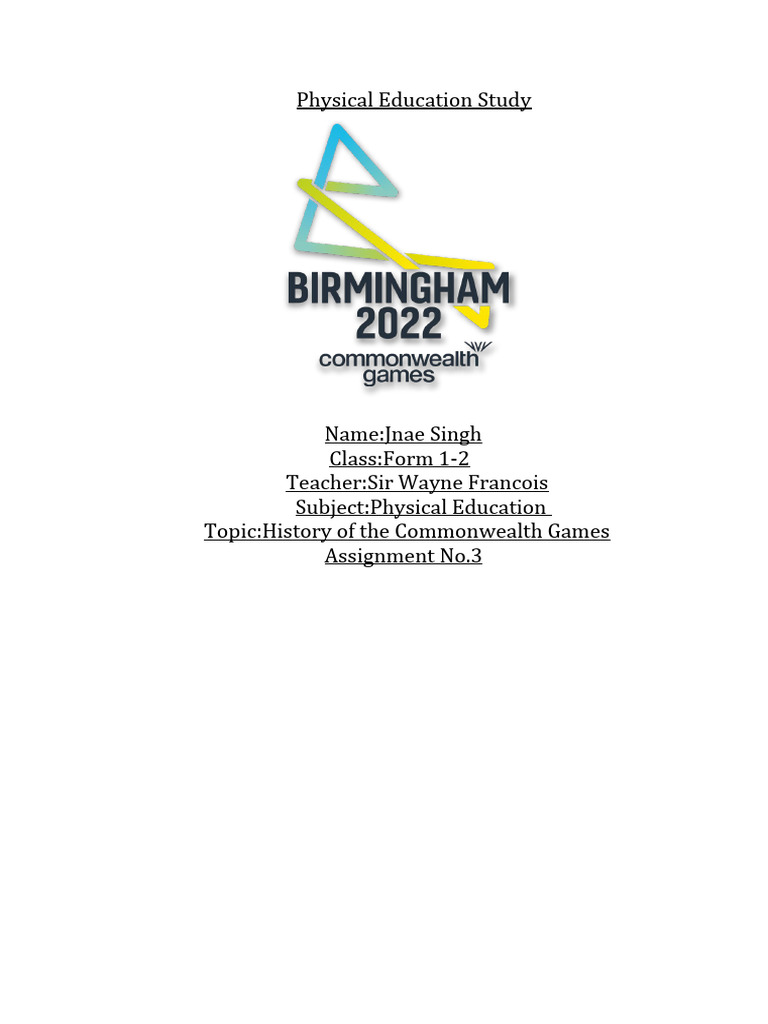 History of Commonwealth Games | PDF | Commonwealth Of Nations | Sports
