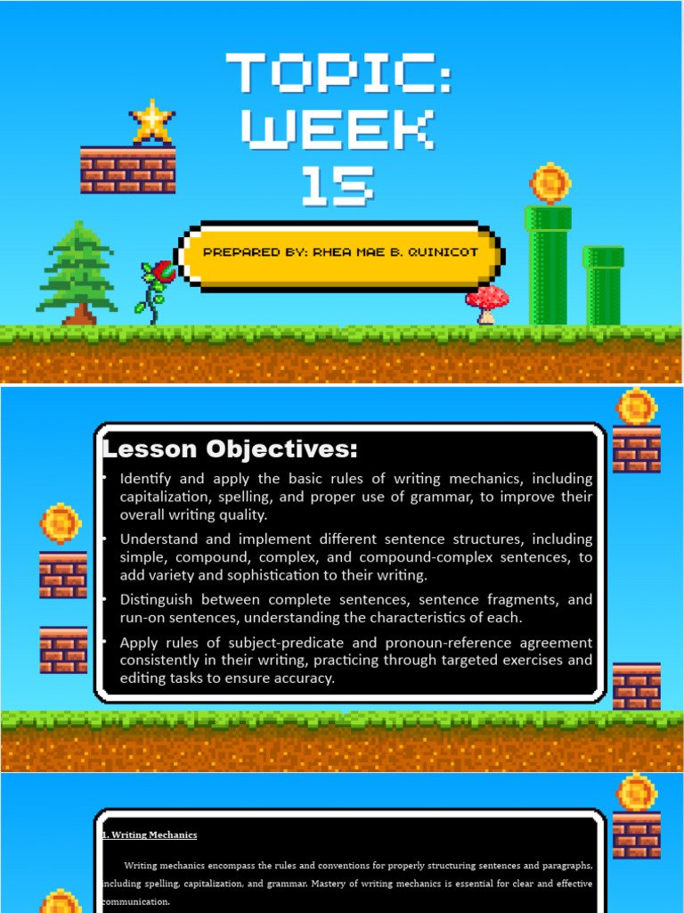TOPIC WEEK 15 | PDF | Syntax | Paragraph