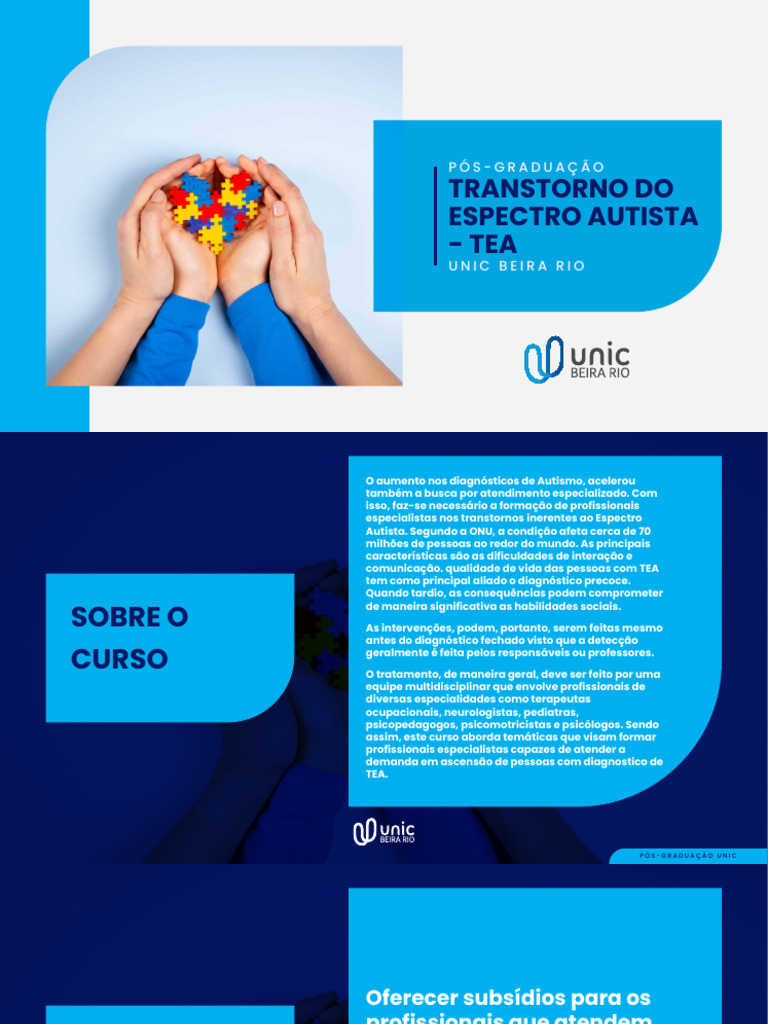 Formação em Transtorno do Espectro Autista | PDF | Espectro do autismo ...