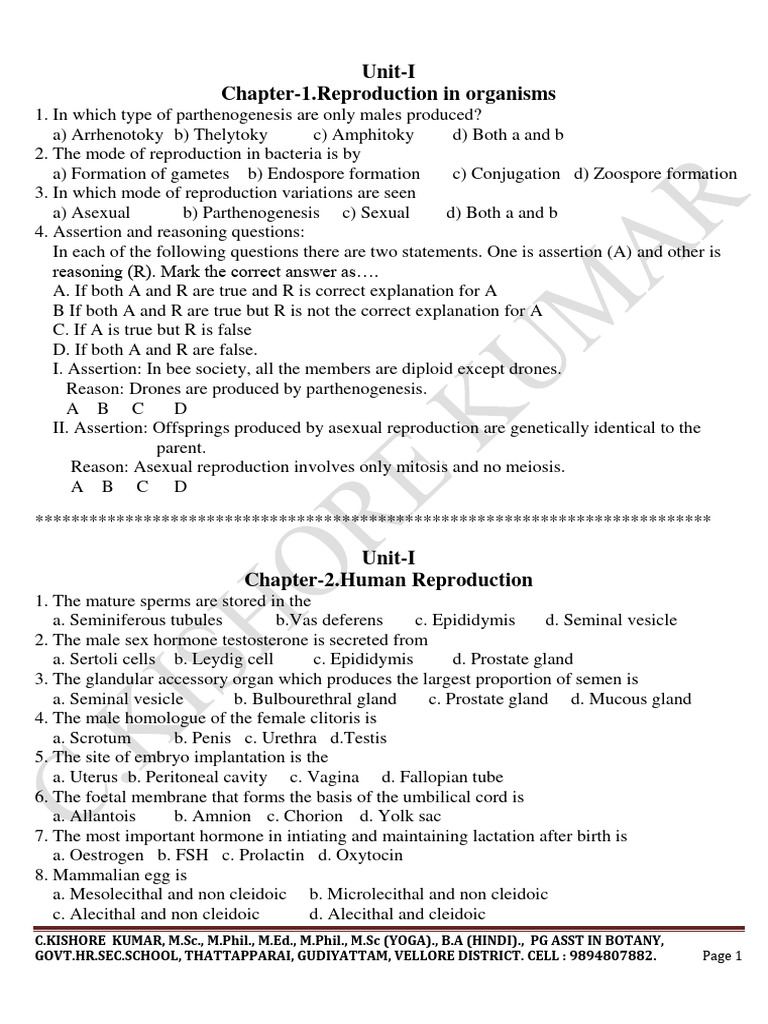 12th STD Bio-Zoology em One Marks-1 | PDF | Dna Replication | Dna 12th STD Bio-Zoology em One Marks-1 | PDF | Dna Replication | Dna