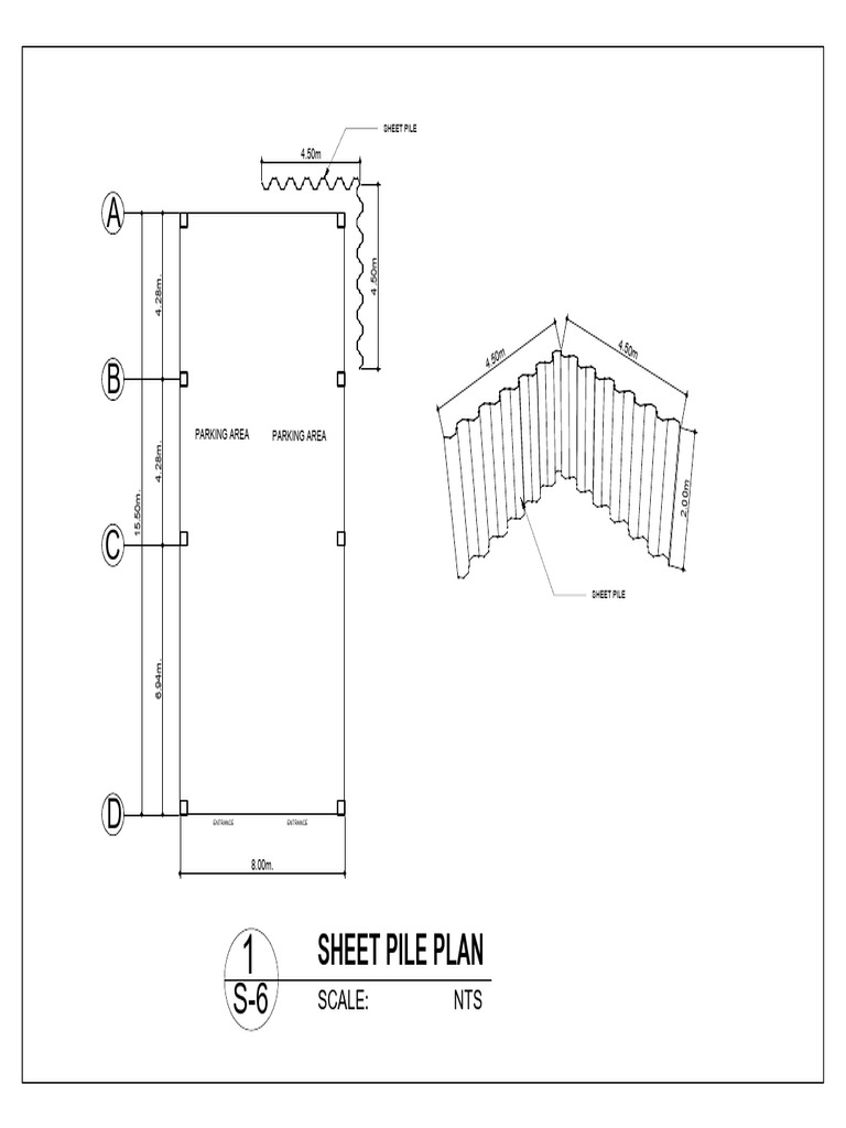 Sheet Pile Plan: Scale: NTS | PDF