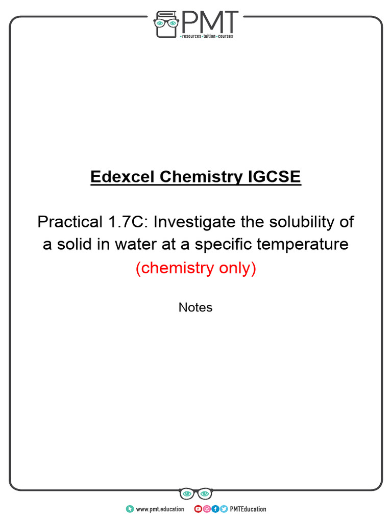 Solubility of Solids in Water Experiment | PDF | Solubility | Temperature