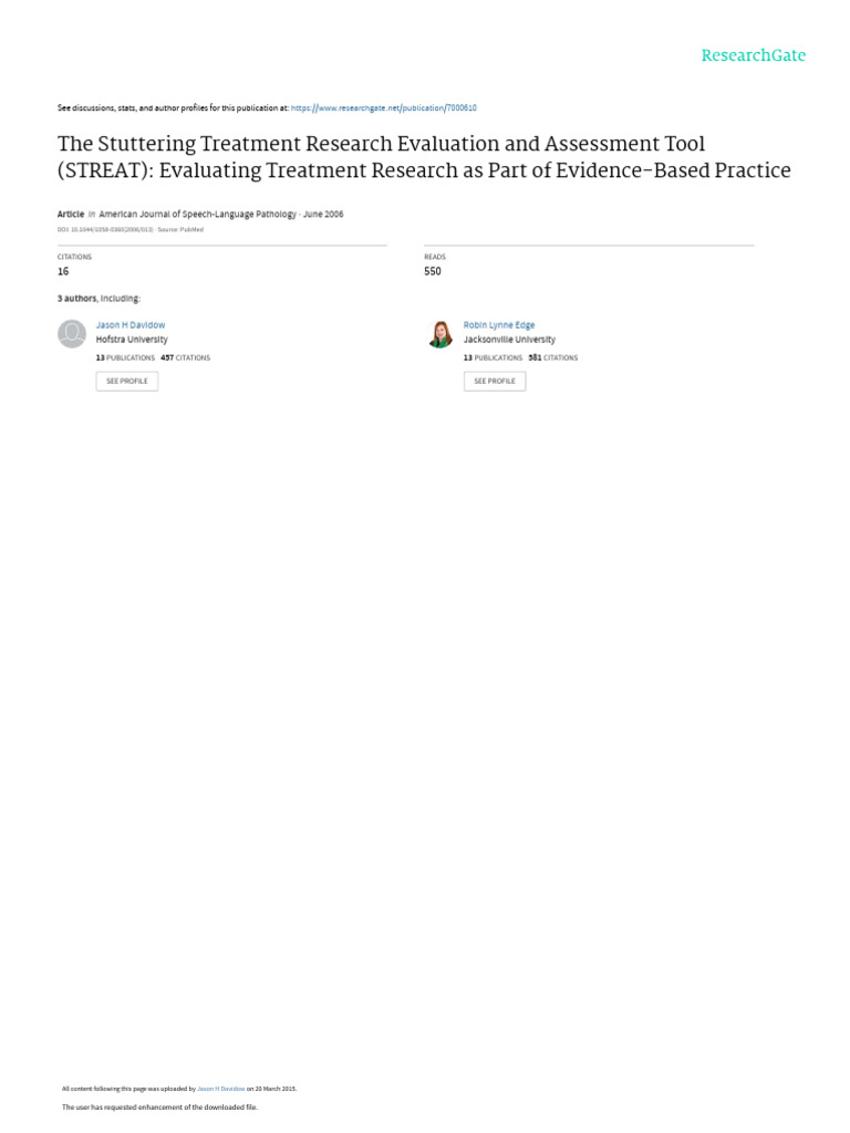STREAT | PDF | Evidence Based Medicine | Randomized Controlled Trial