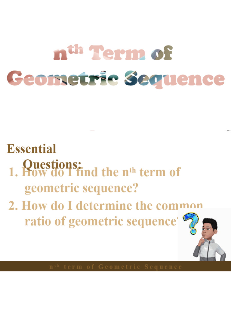 Nth Term Of Geometric Sequence Pdf Mathematics