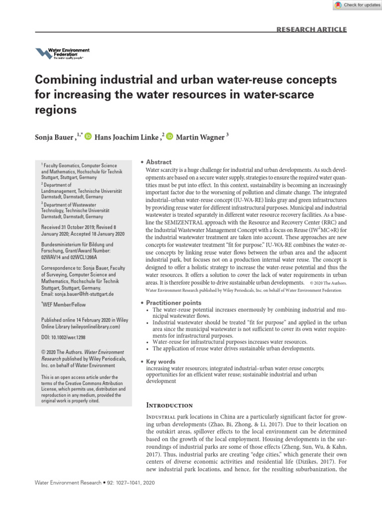 Sustainable Water Reuse Strategy | PDF | Reclaimed Water | Water