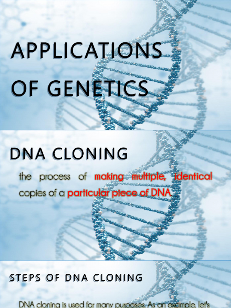DNA Cloning and PCR Techniques Explained | PDF | Molecular Cloning ...