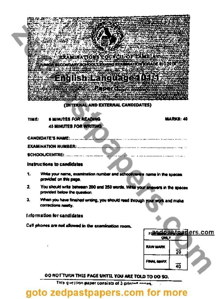 g9 English p1 2016 | PDF