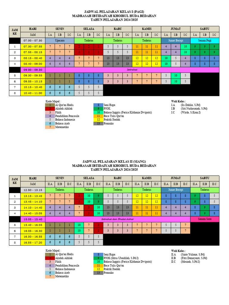 Rev Ke 3 Jadwal Pelajaran Pdf