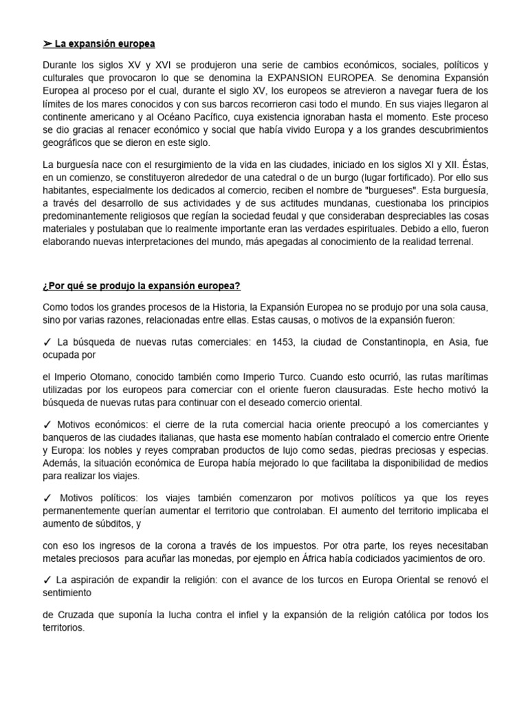 La Expansión Europea | PDF | Cristobal colon | Hernán Cortés