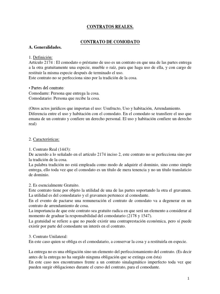 Contratos Reales | PDF | Pagos | Derecho empresarial