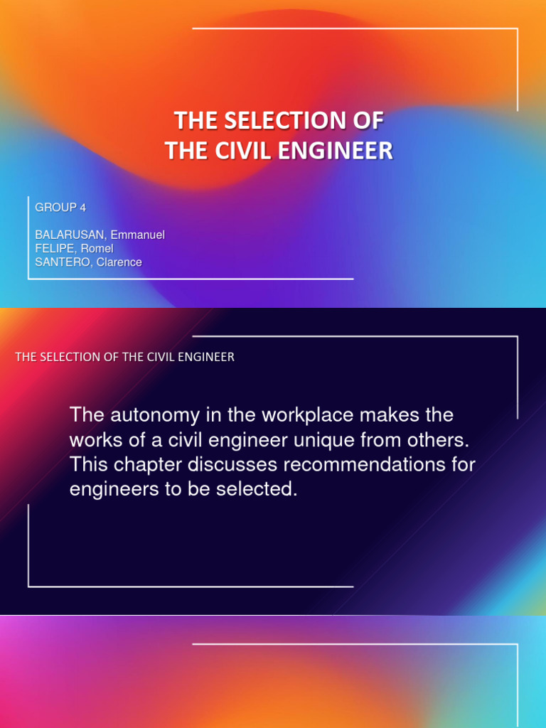 Group 4 - The Selection of Civil Engineer | PDF | Request For Proposal ...