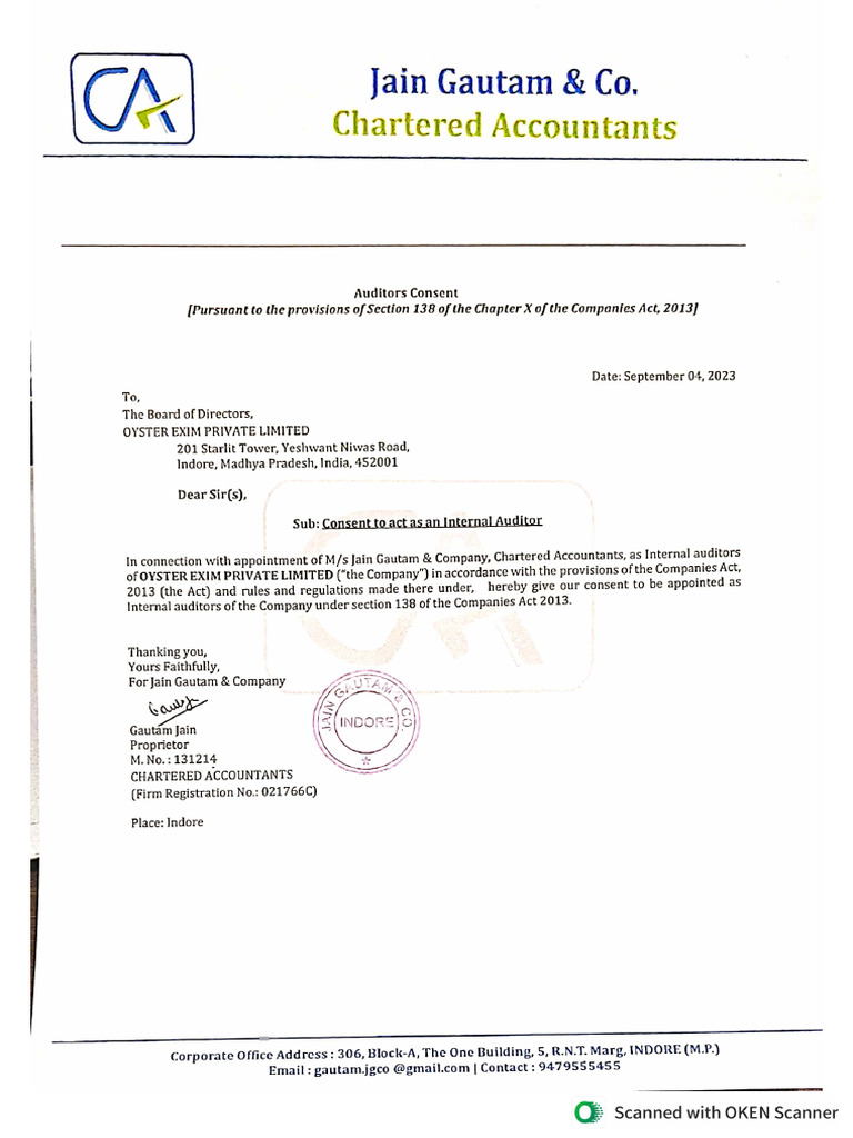 Auditors Consent | PDF