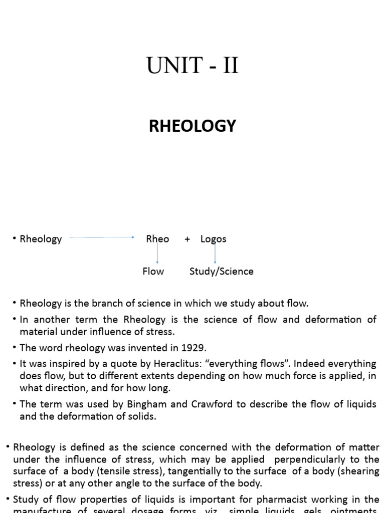 Unit - Ii | PDF | Viscosity | Shear Stress