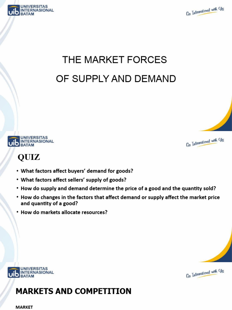 Supply and Demand Market Quiz | PDF | Supply (Economics) | Demand