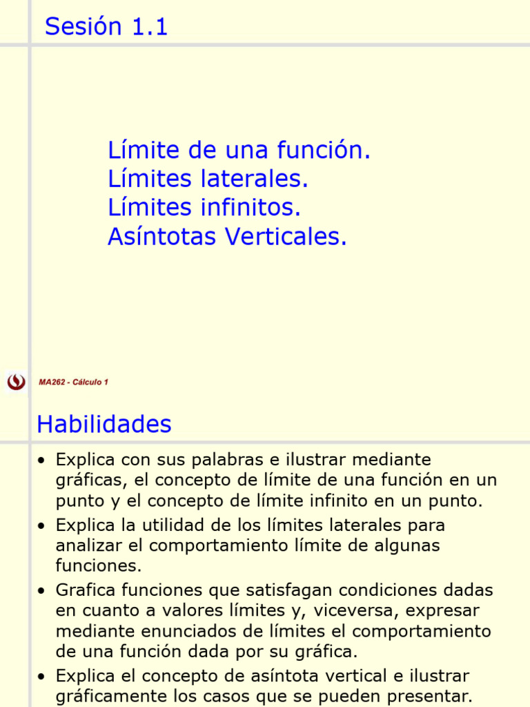 01 1 Limite de Una Funcion | PDF | Límite (Matemáticas) | Asíntota