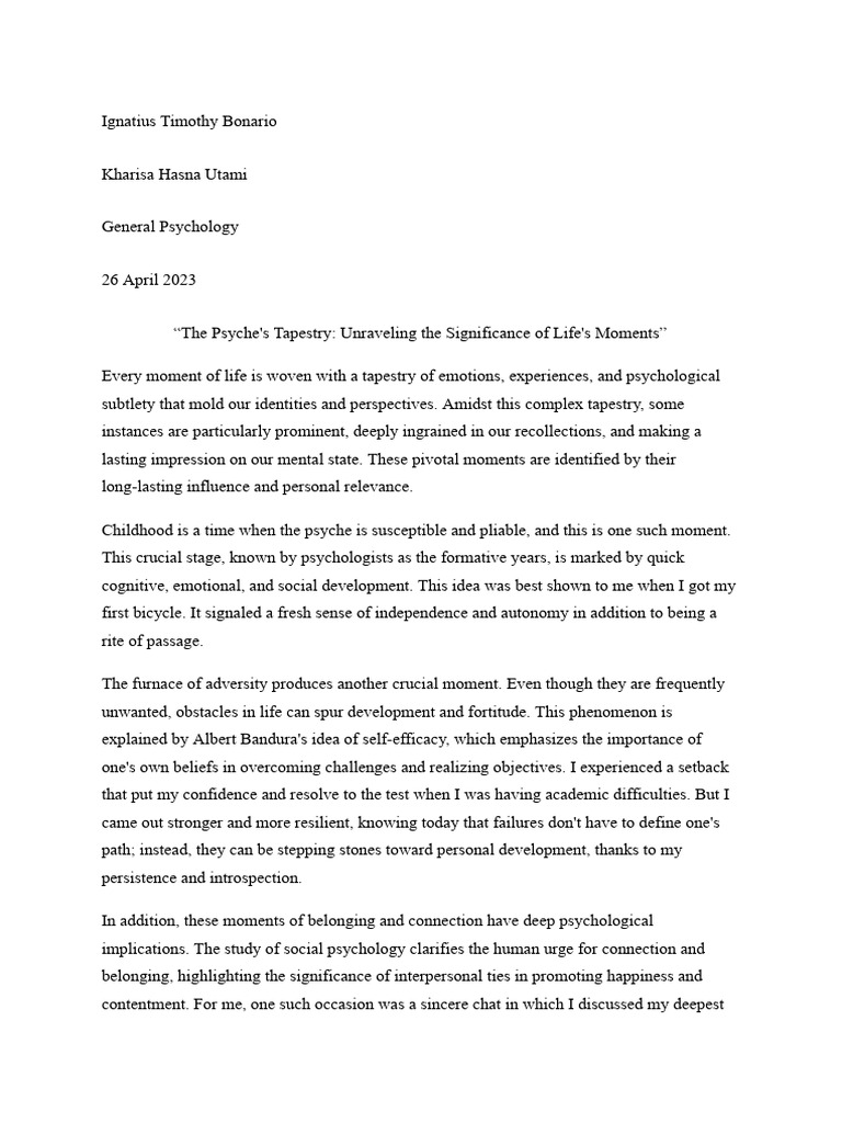 Signature Assignment Gen Psy | PDF | Behaviorism | Psychology