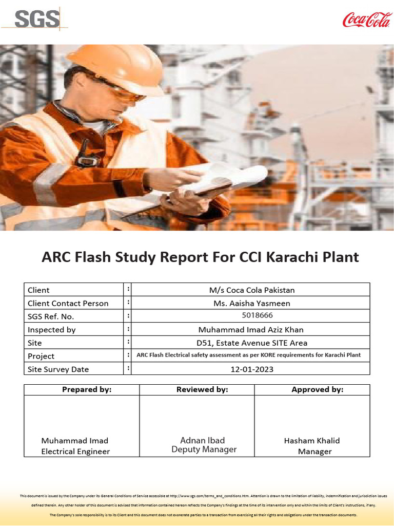 CCI ARC Flash Study Final Report | PDF | Personal Protective Equipment | Electrical Engineering