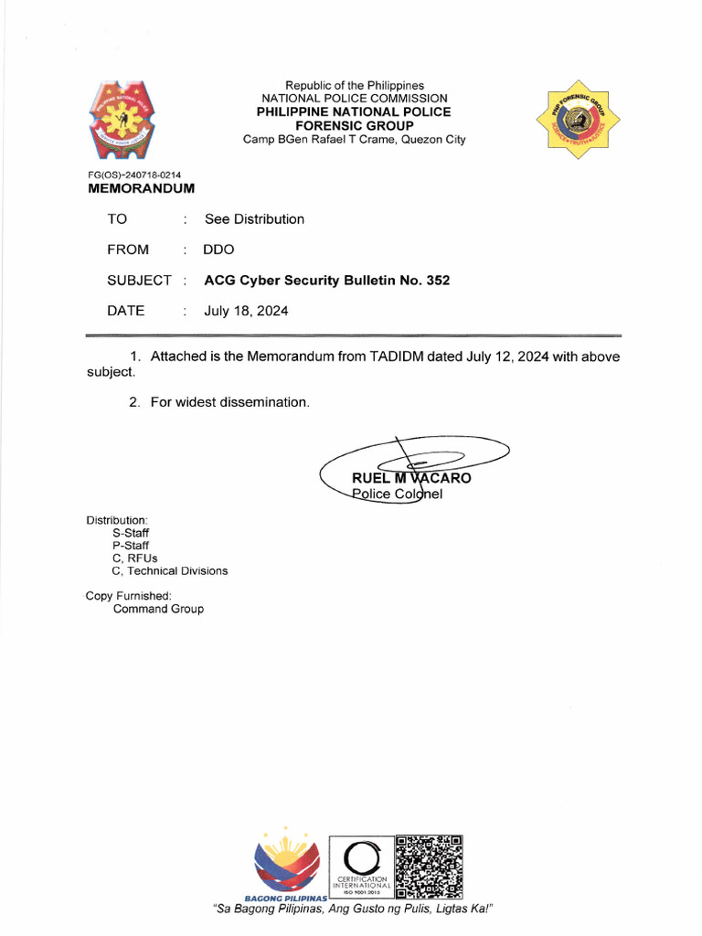 Cyber Threat Awareness Bulletin 352 | PDF | Security | Computer Security