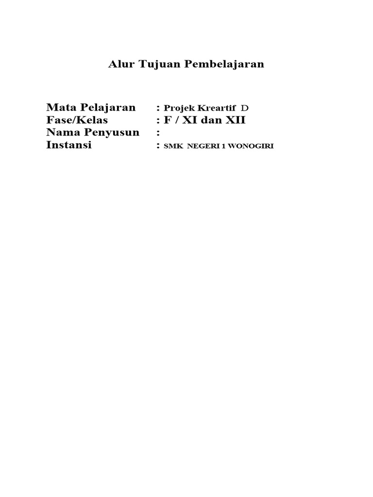 Atp Contoh PKK | PDF