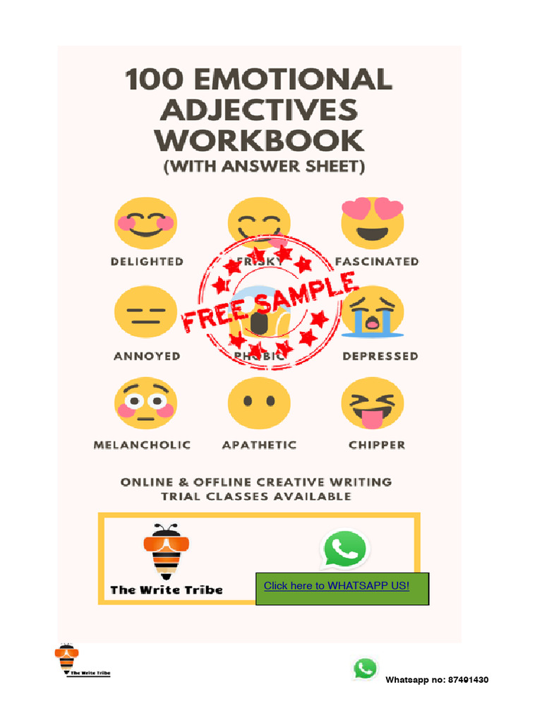 Ultimate Set of 100 Emotional Adjectives FREE SAMPLE | PDF | Emotions ...