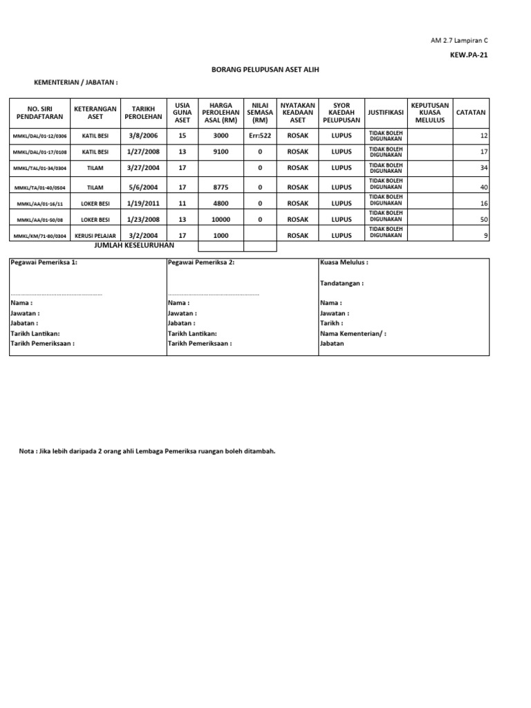 KEW - PA-21 (New) | PDF