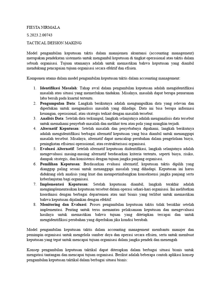 Fiesta Nirmala | PDF | Karier & Perkembangan