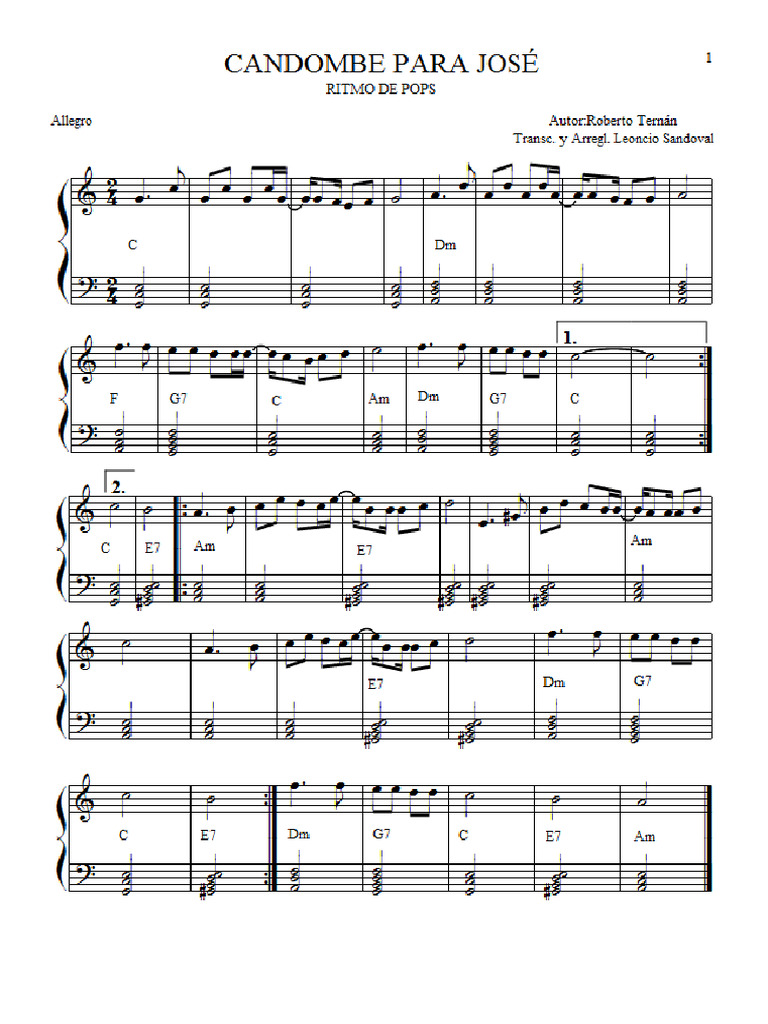 Candombe para José | PDF