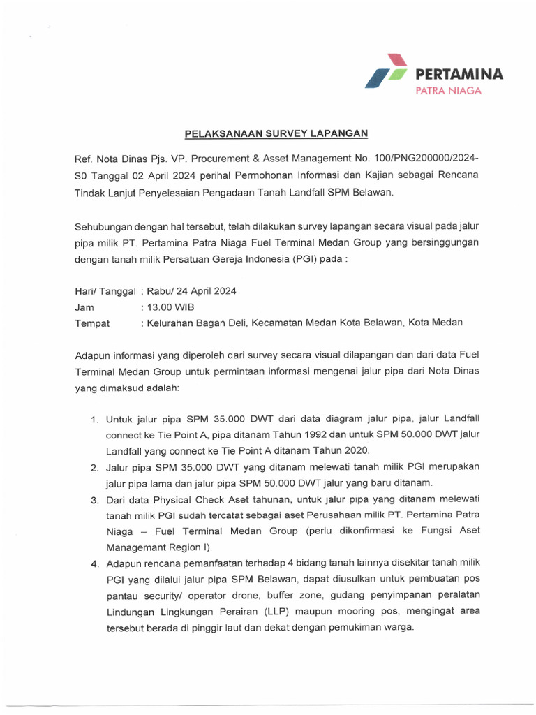 BA Survey Lapangan | PDF