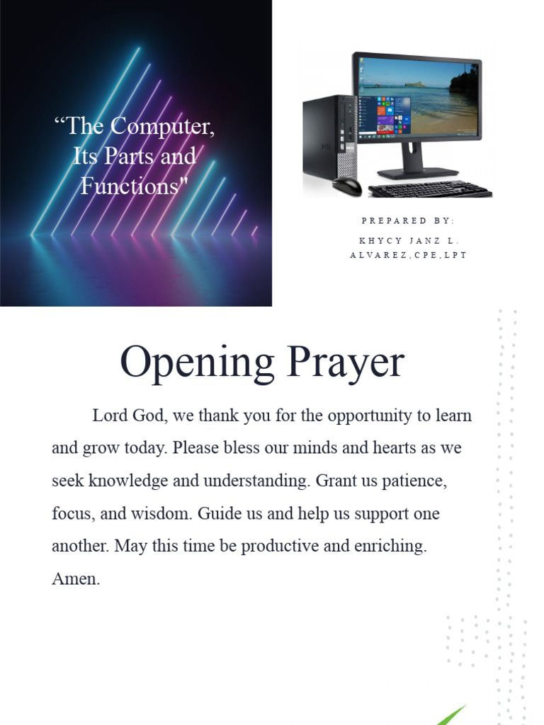 The Computer Its Parts and Functions | PDF | Input/Output | Computer ...