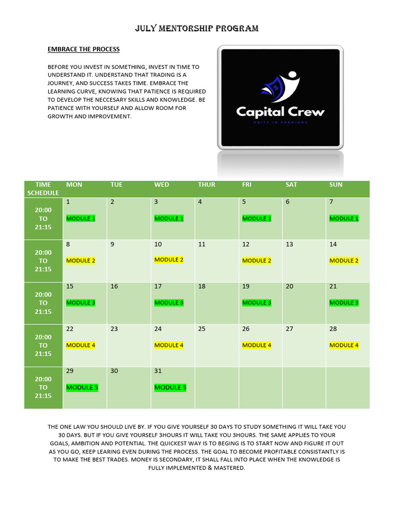 July Mentorship | PDF