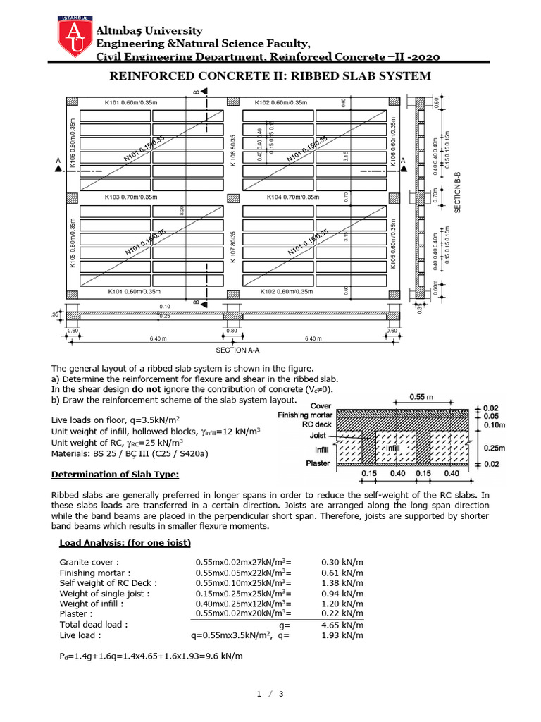 L04 Joist Slab October2020z2 | PDF | Bending | Beam (Structure)