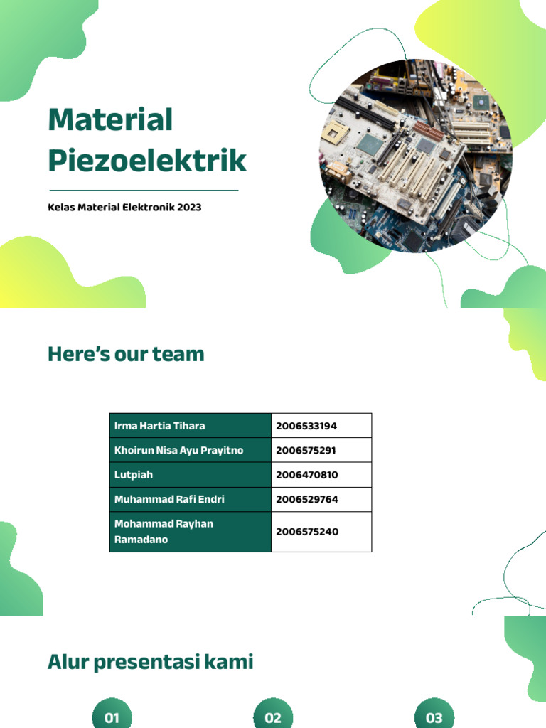 Tugas PPT Material Elektronik - Material Piezoelektrik 1 | PDF