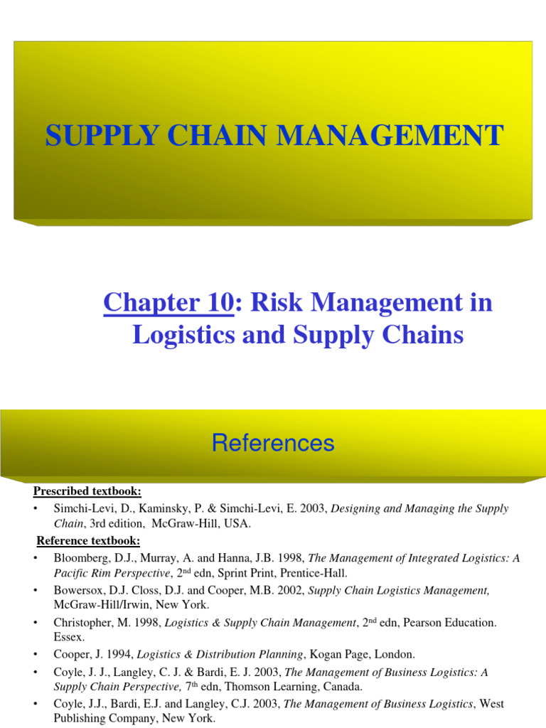 Risk Management in Logistics Explained | PDF | Risk | Supply Chain