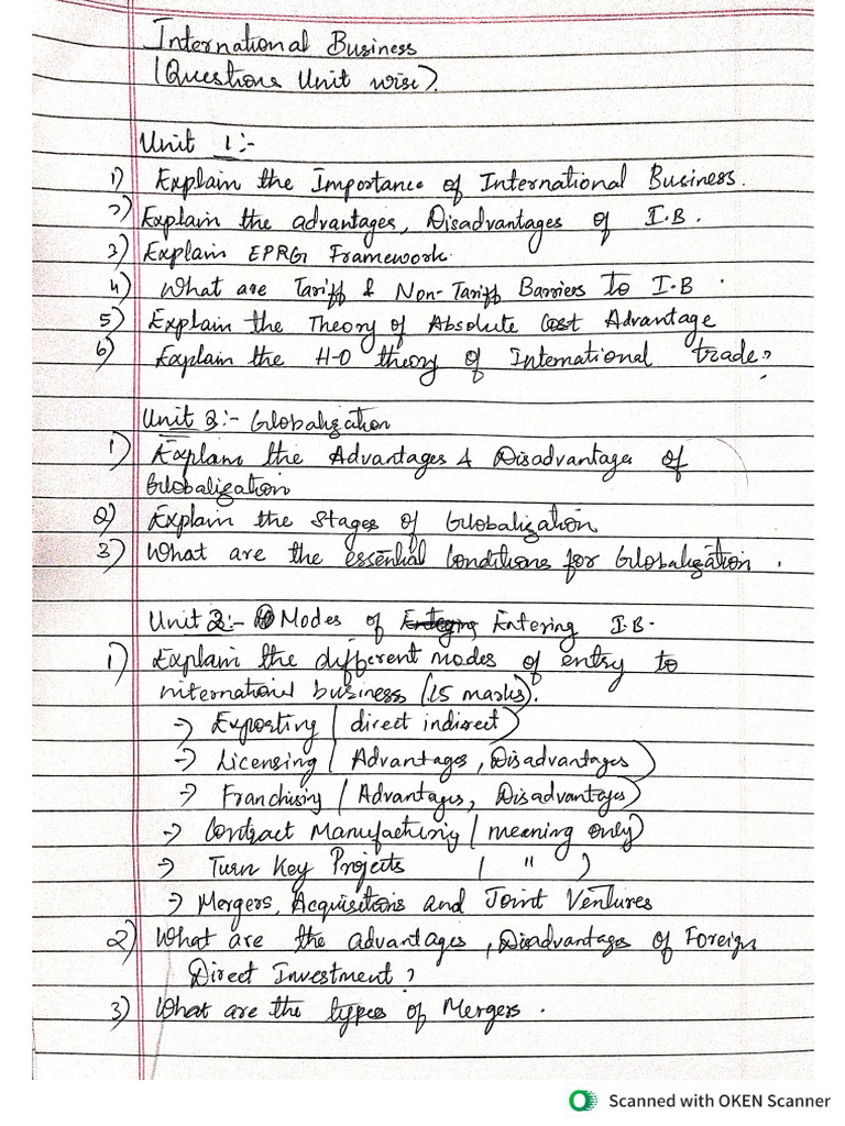 International Business Questions | PDF