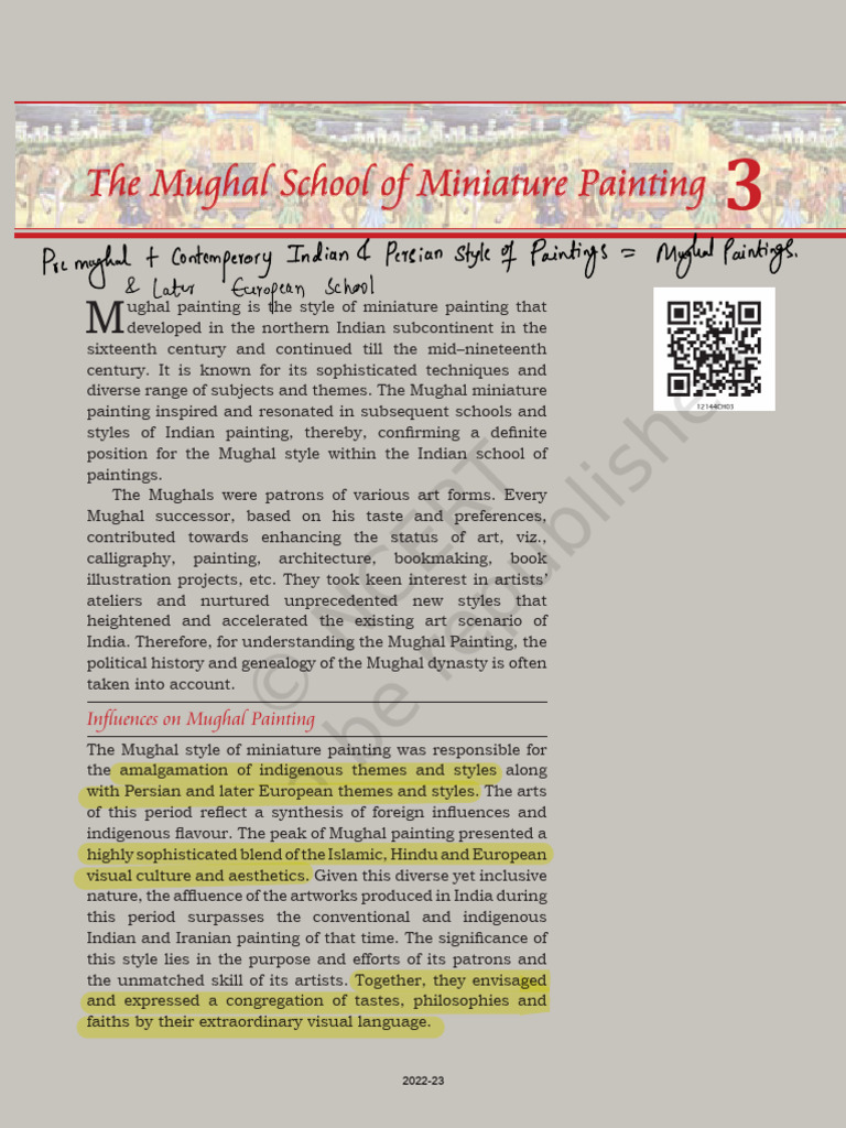 History Notes | PDF | Mughal Empire | Paintings