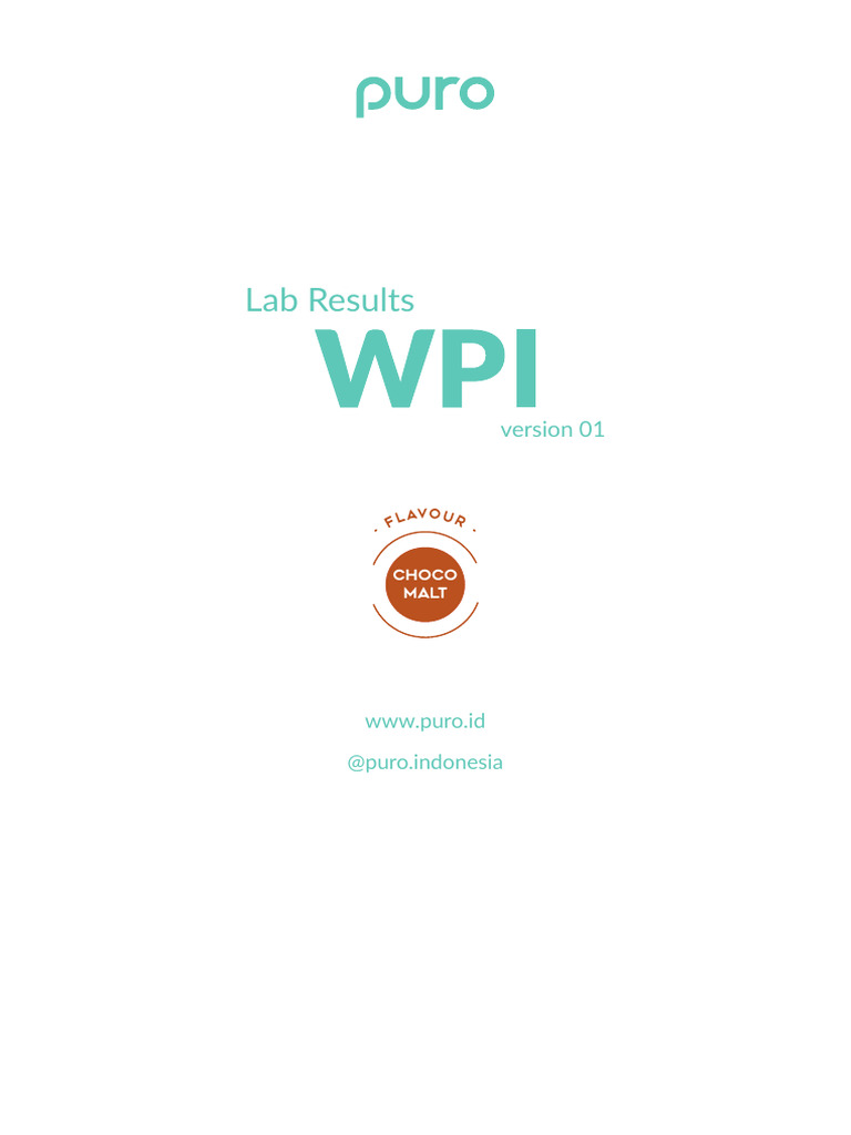 Lab Results WPI Choco Malt | PDF | Analytical Chemistry | Analysis
