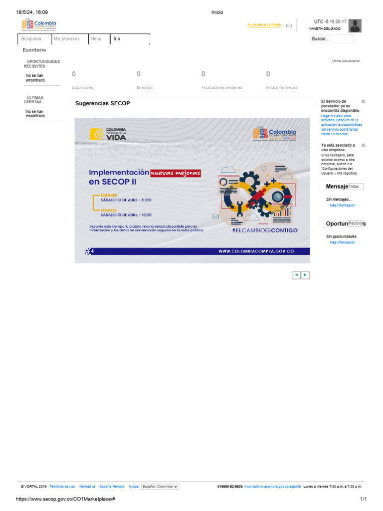 pantallazo secop | PDF | ciberespacio | Informática