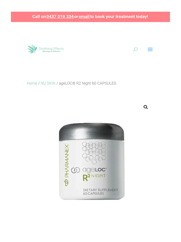 ageLOC® R2 Night 60 CAPSULES - Soothing Effects Massage & Wellness ...