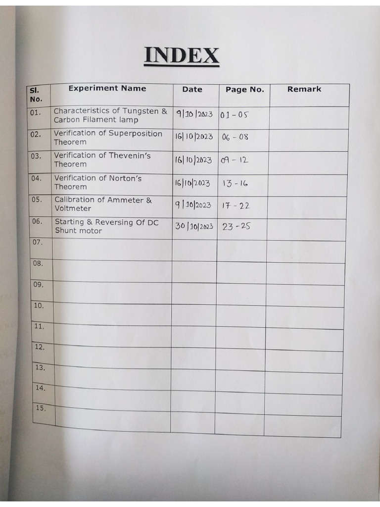 Electrical 1st Sem. Lab Report | PDF