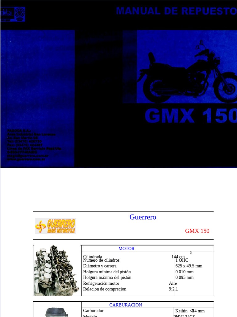 Dokumen - Tips - Despiece Guerrero GMX 150 | PDF