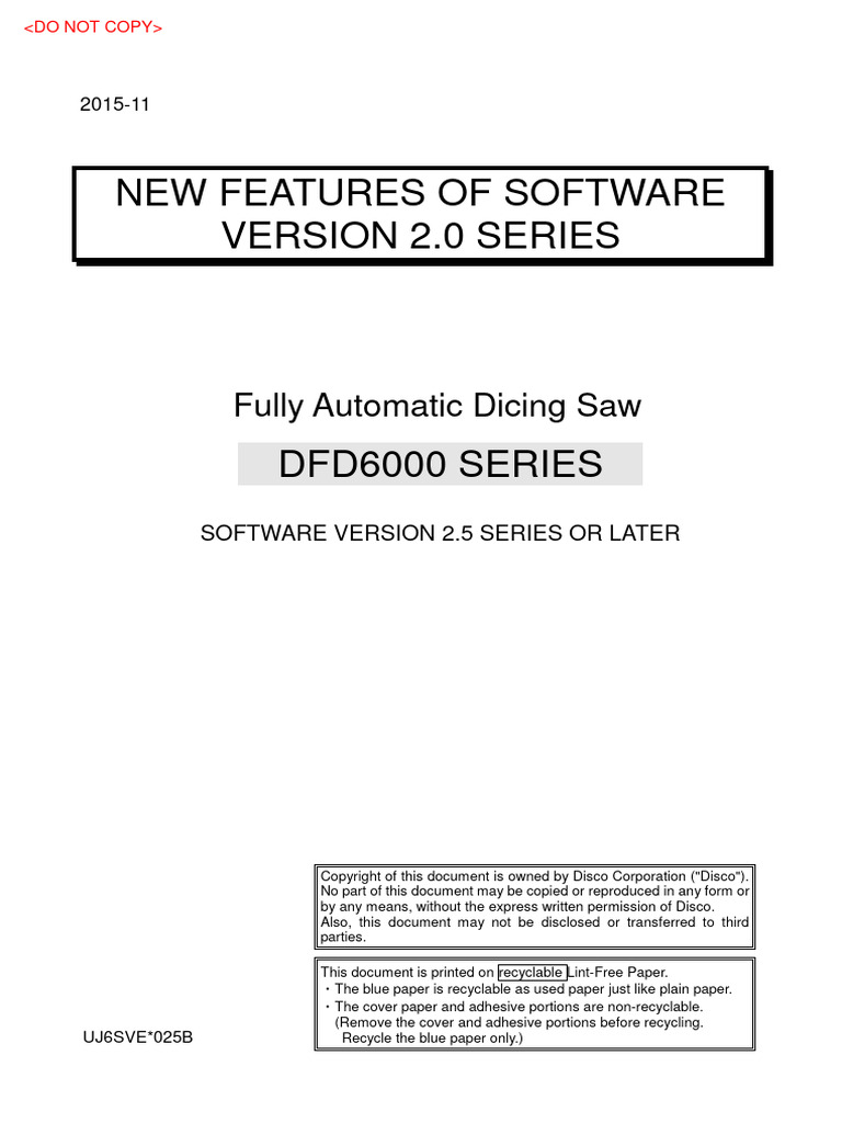 New Features of Software Version 2.0 Series (English) | PDF | Usb | Usb ...