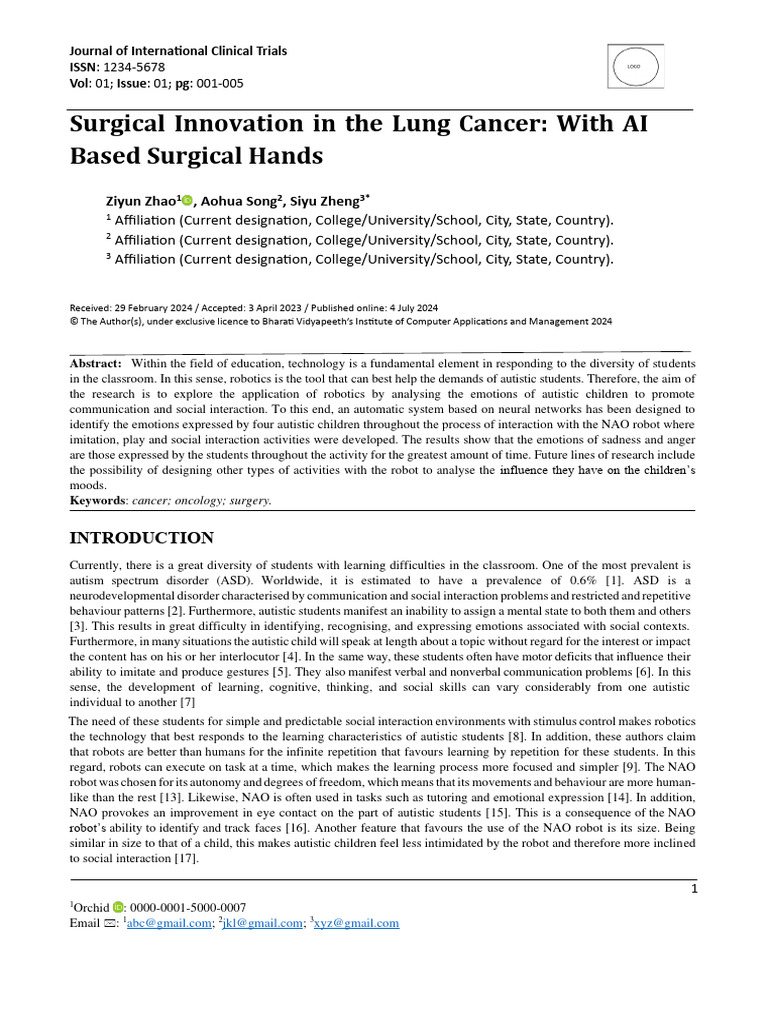 Aimwell Formatted Article Sample | PDF | Autism Spectrum | Cognition