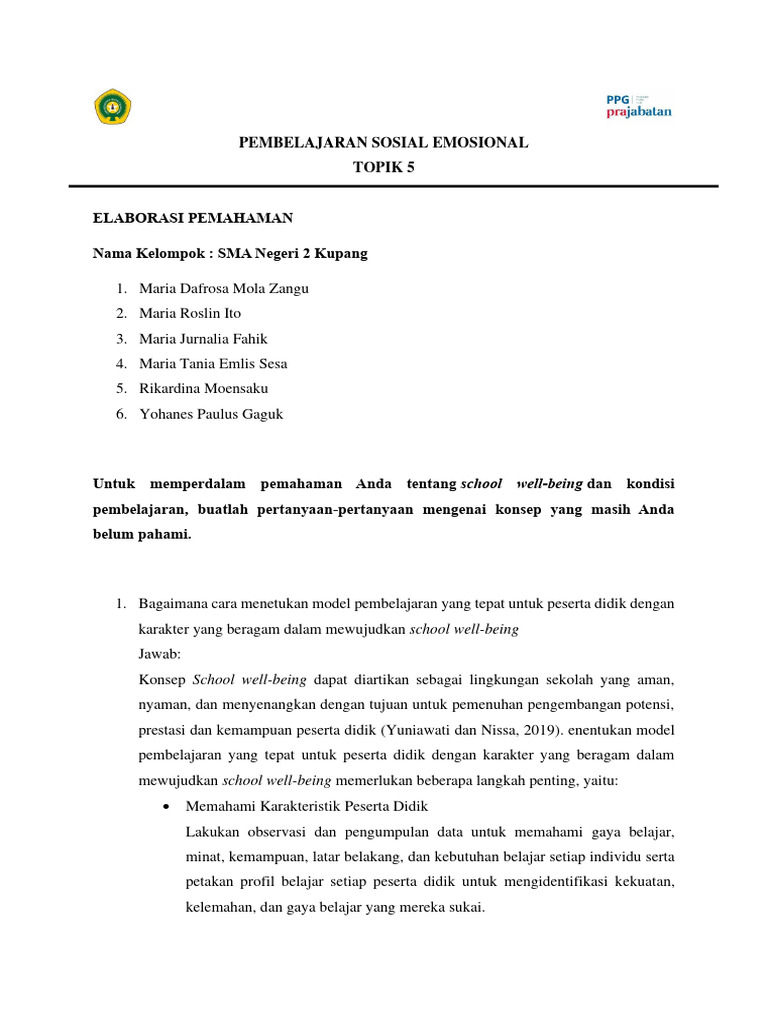 Topik 5-Elaborasi Pemahaman-SMAN 2 Kupang | PDF | Karier & Perkembangan