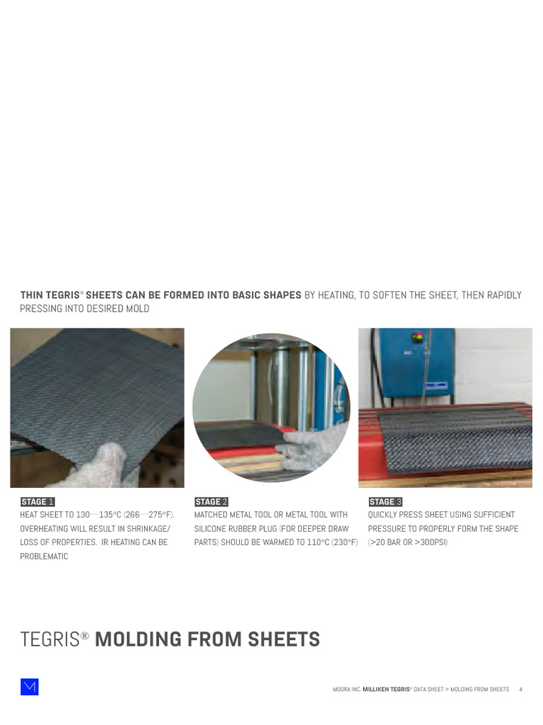 Milliken Tegris® Molding From Sheets or Fabric EN | PDF