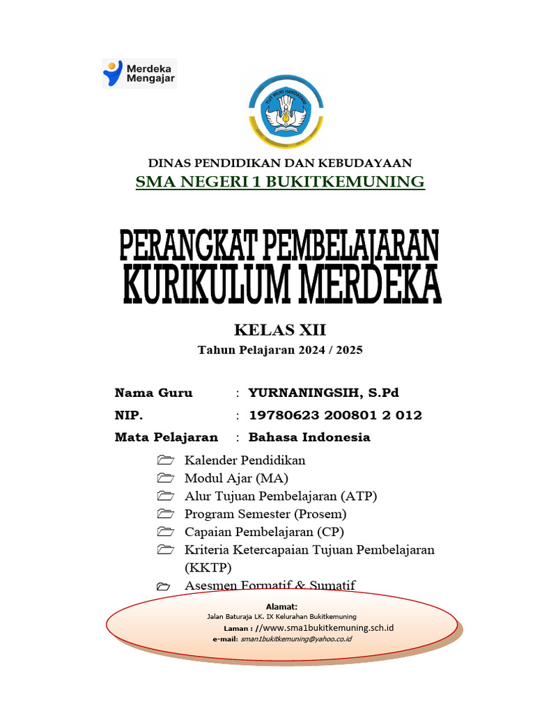Cover Perangkat Ajar Gabungan Kurikulum Merdeka - Kherysuryawan - Id | PDF