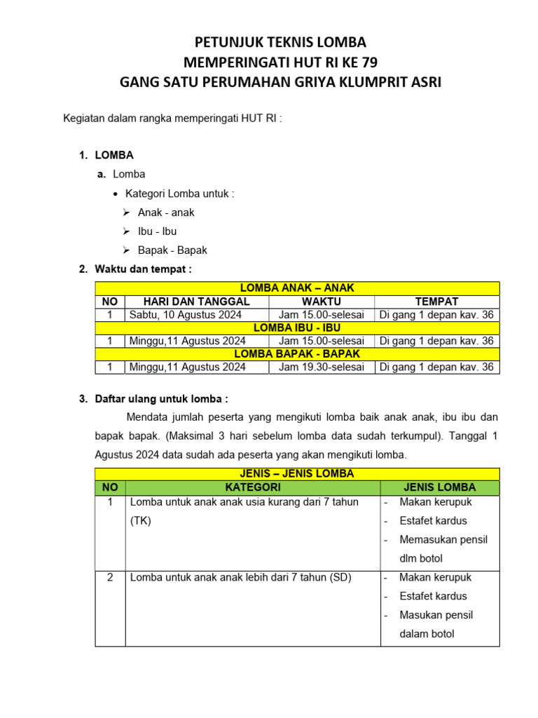 Koordinator Acara 1 | PDF