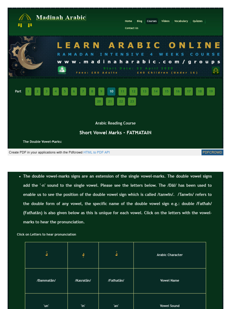 Arabic Vowel Marks Guide | PDF | Application Software | Linguistics