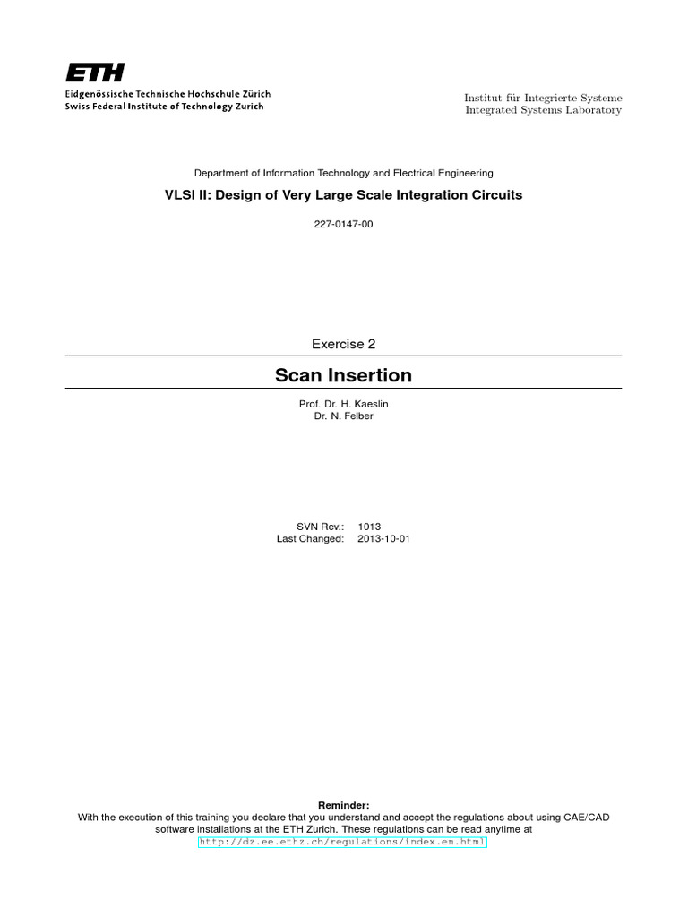 Scan Insertion - Integrated Systems Laboratory | PDF | Computer Science | Computer Engineering