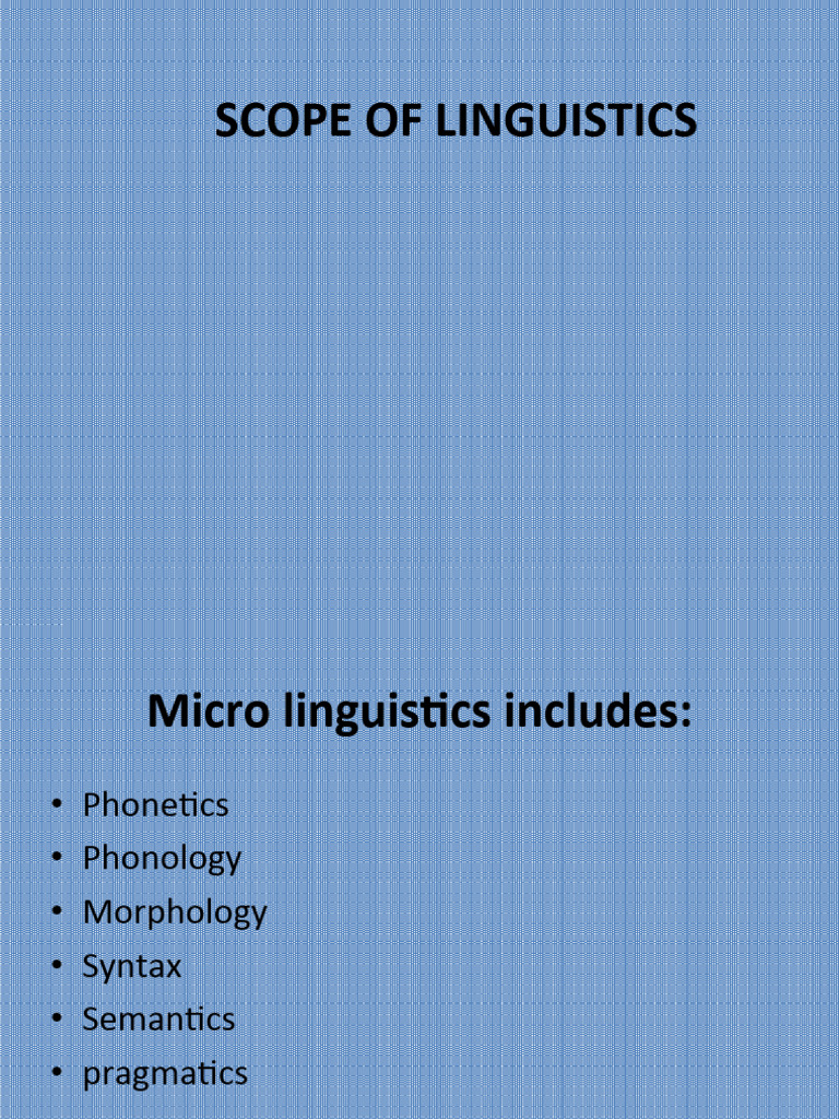 Micro Dan Macro Linguistics | PDF | Linguistics | Semantics