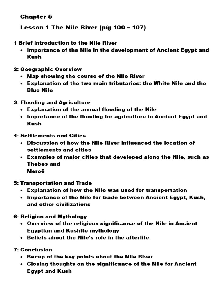 Chapter 5 Outline For Students | PDF | Ancient Egypt